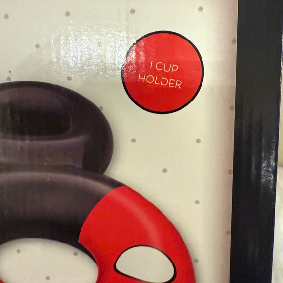 Disney | Other | Disney Mickey Mouse Red And Black Swim Ring With Cup ...